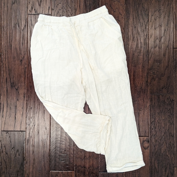 Como Vintage | Pants & Jumpsuits | Como Vintage White Linen Blend ...